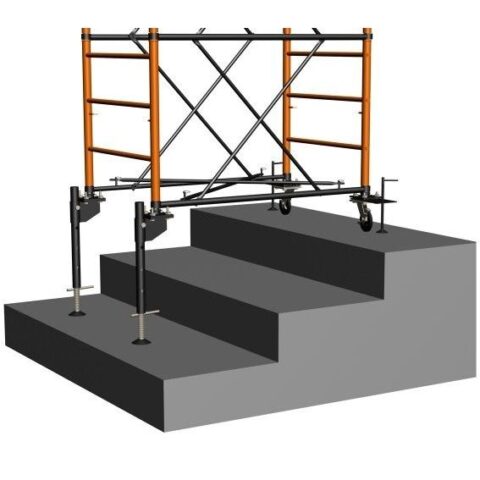 Регулируемая винтовая опора 1,2 м для лестницы - вышки-туры